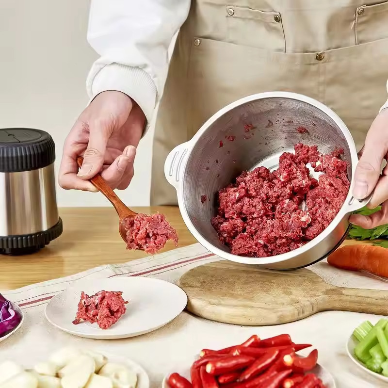 Tocator Electric si Masina de Tocat Carne si legume cu 2 Trepte de ...