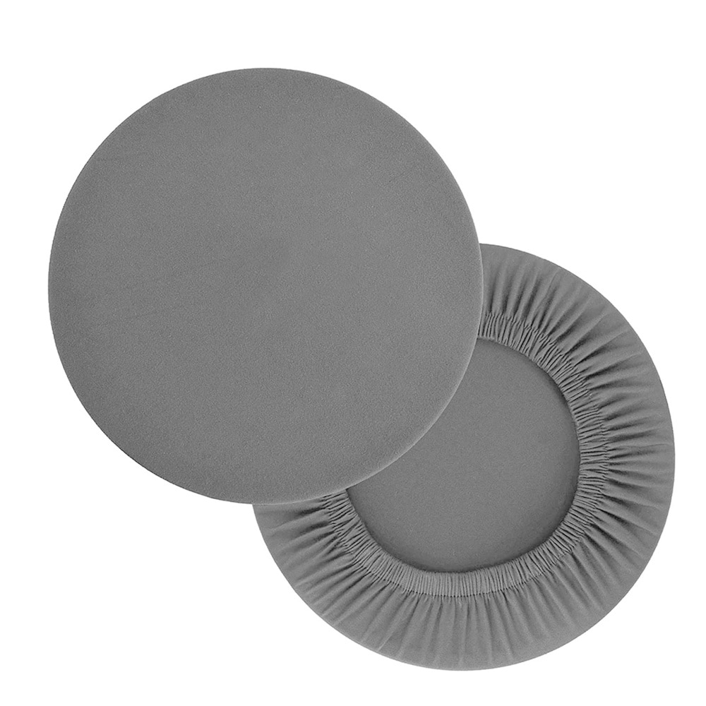 Set de 2 huse rotunde pentru scaun, Tovbmup, poliester, gri, 30-45cm ...