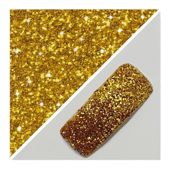 Pigment glitter starflakes metalic vision, DEVE, 50gr, auriu bogat ...