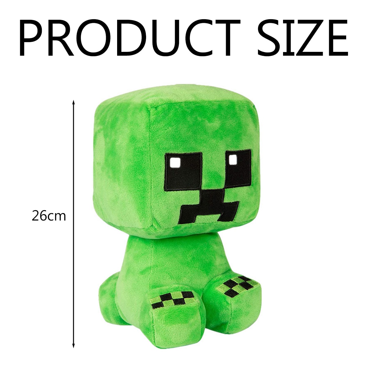 Jucarie de plus Minecraft Creeper, Tovbmup, verde/negru, 26cm - eMAG.ro
