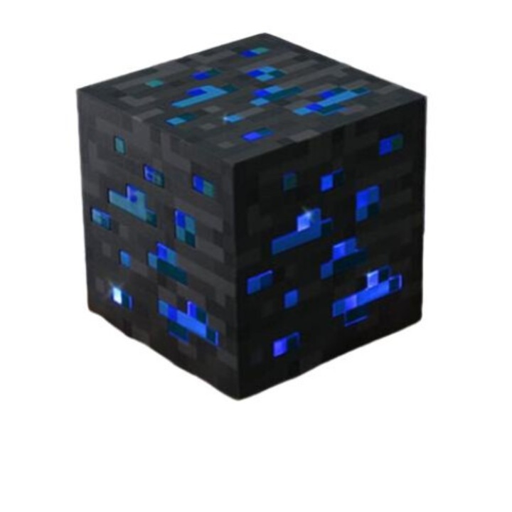 Éjszakai lámpa gyerekeknek Tovbmup, Minecraft, LED, PVC, fekete/kék, 7 ...