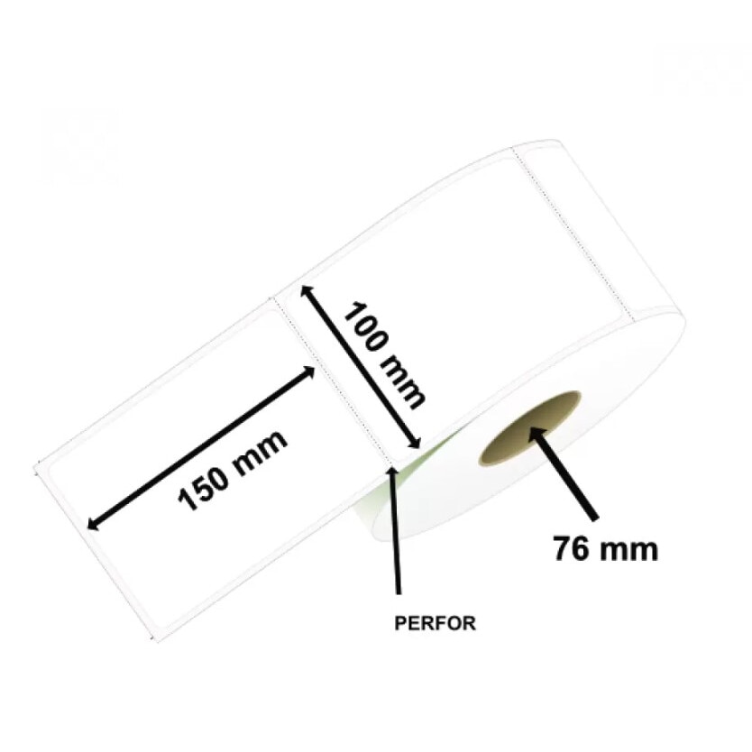 Etichete Autoadezive Termice 100 x 150 mm, Perfor de Rupere, 1000 Etichete / Rola, pentru AWB ...