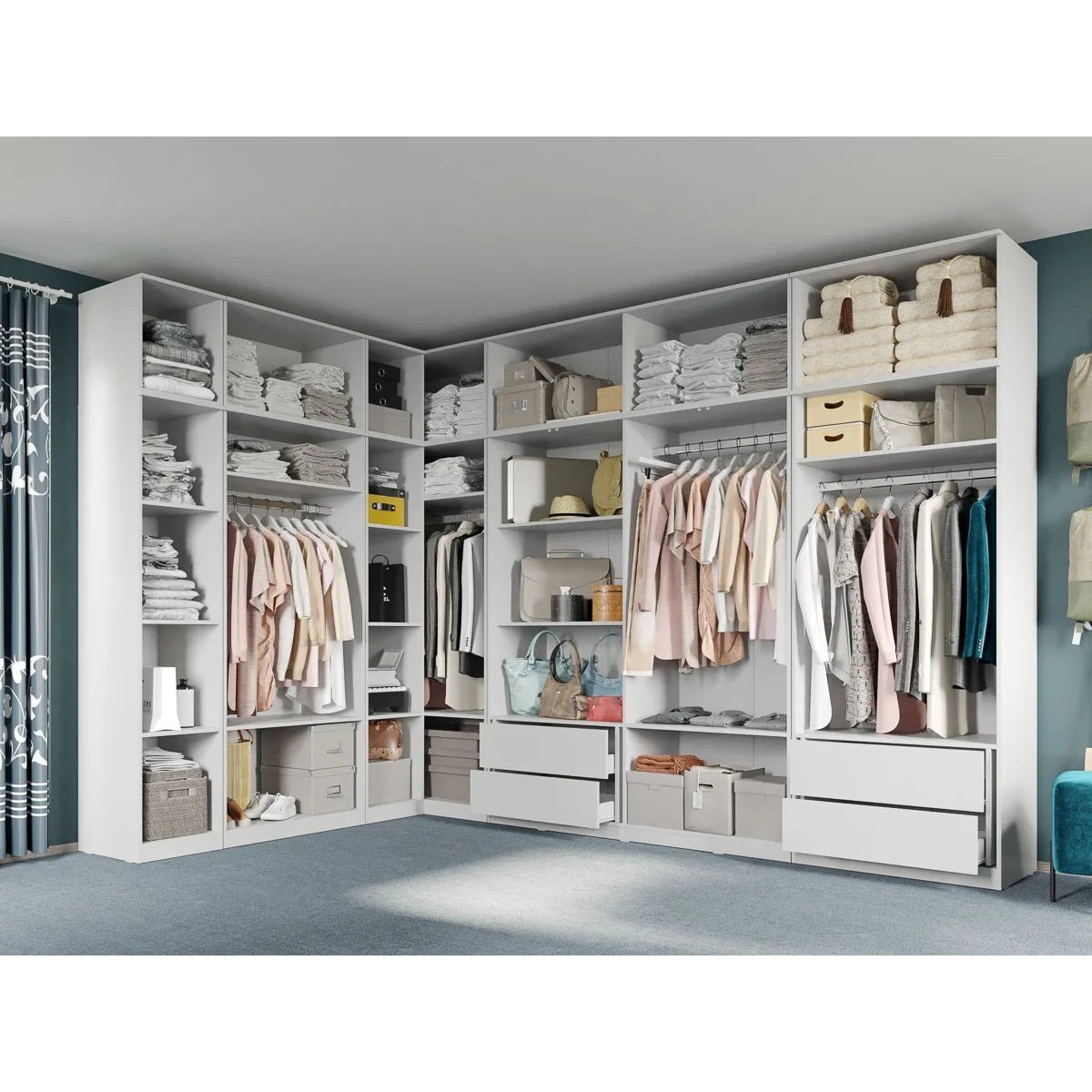 Dulap pe Colt, Carcasa, c32, Alb, Fara Usi, 210, 8 x 336, 4 cm - eMAG.ro