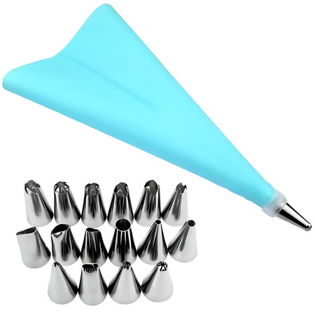 Set patiserie/cofetarie JOZY® ornare prajituri, 12 duiuri din inox, pos ...