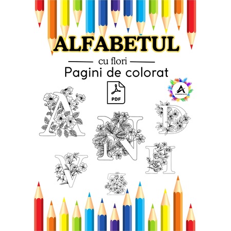 Pagini de colorat Alfabetul format .pdf - eBook - eMAG.ro