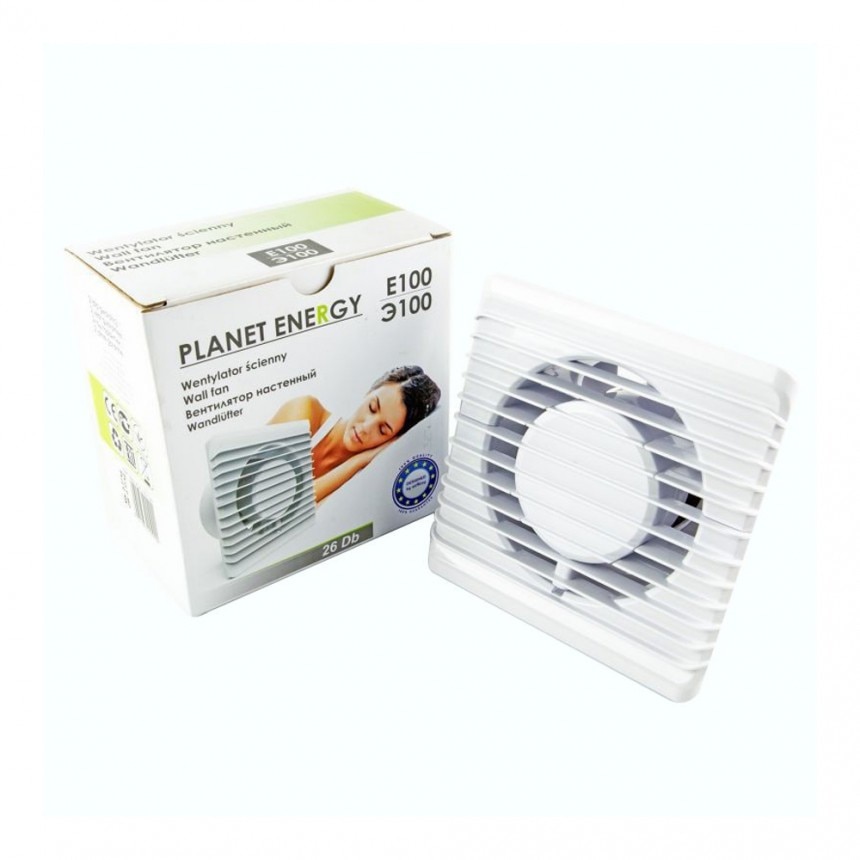 Ventilator de baie AirRoxy Planet Energy, f100, Alb - eMAG.ro