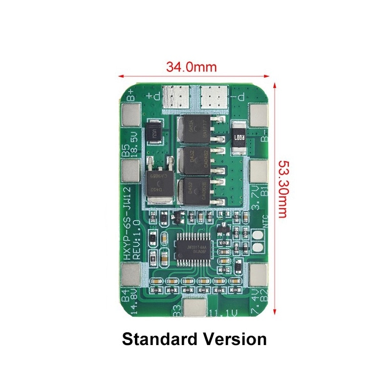 Modul de incarcare si protectie 6 acumulatori Li-ion, BMS 6S, 14A - eMAG.ro