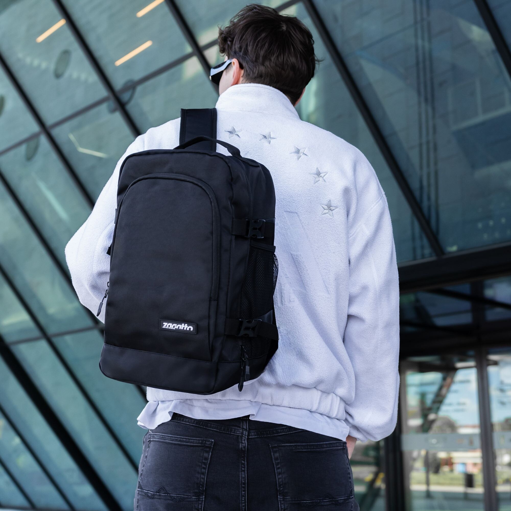 Rucsac de voiaj, Negru, Zagatto, 40x20x25 cm, 20L, Compatibil Ryanair ...