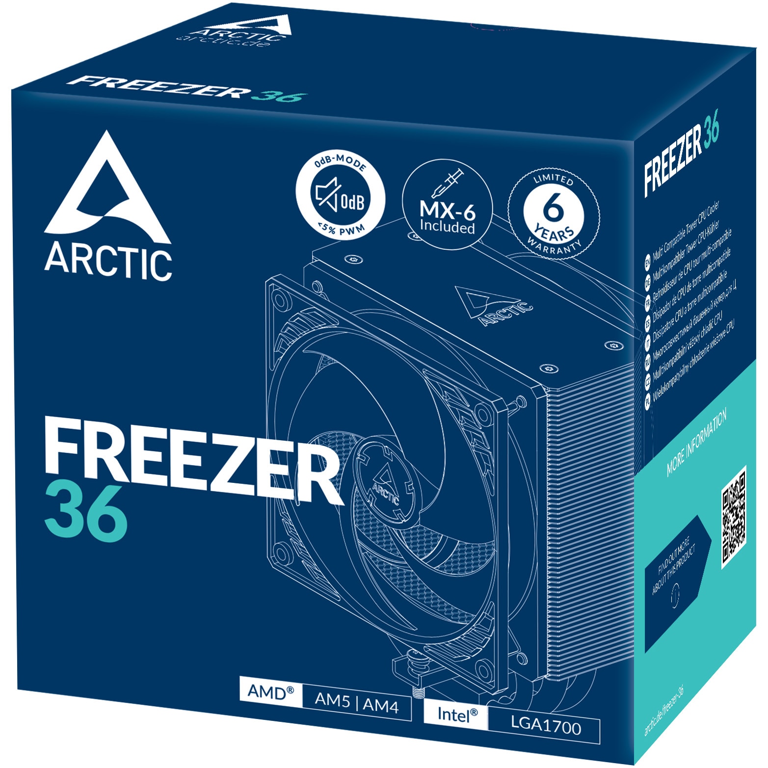 Cooler ARCTIC Freezer 36, 120mm, Intel/ AMD, Negru - eMAG.ro