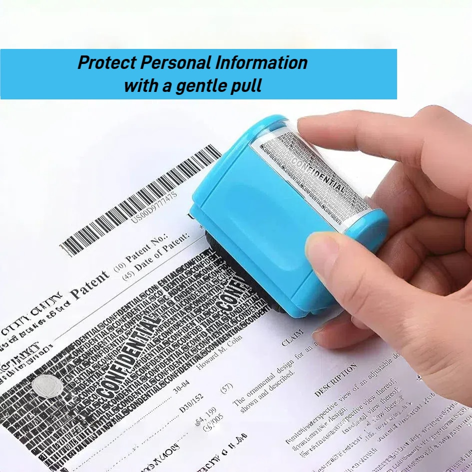 Address Blocker Stamp, Wide Roller Stamp, Including 3-Pack Refills ...