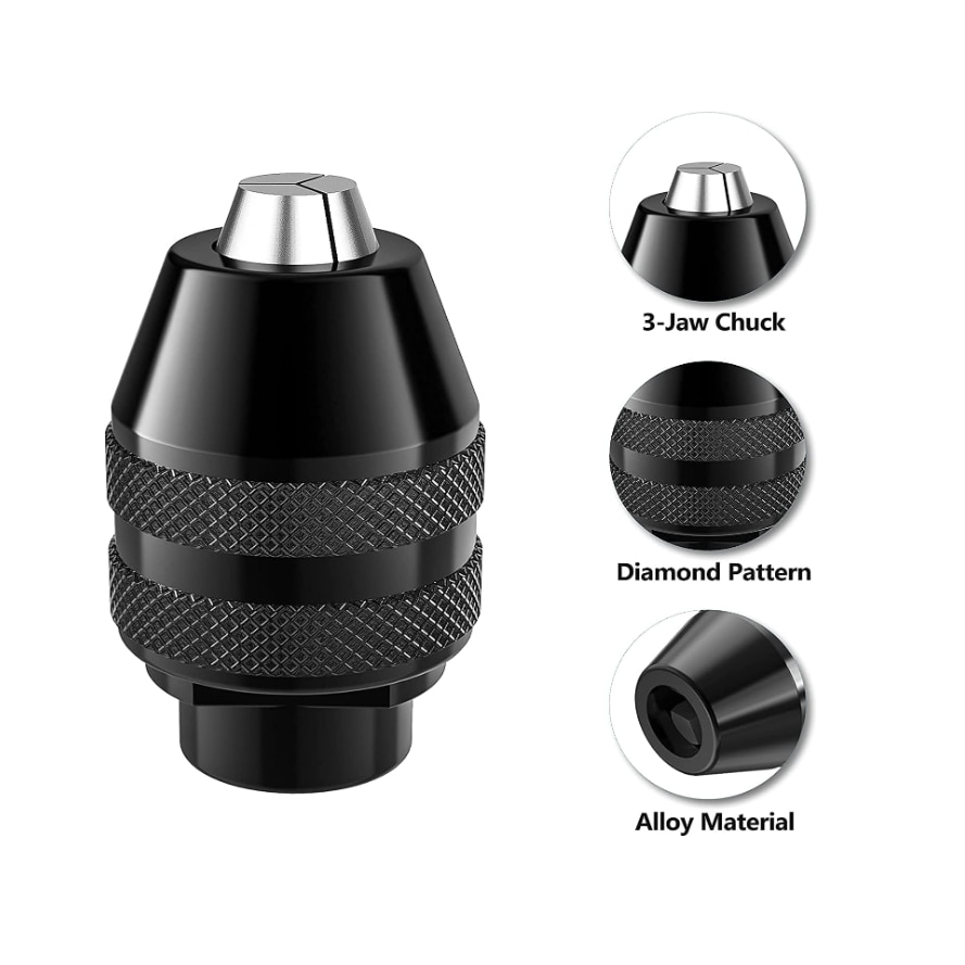 Set 2 Mandrine Rapide Fara Cheie, Compatibile Dremel, 1/32"-1/8", Aliaj ...