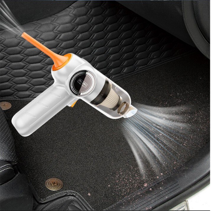Aspirator auto, fara fir si portabil, curatare in miscare, in masina si ...