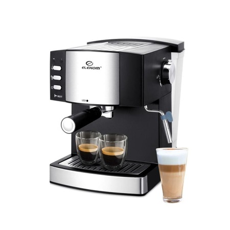 Кафе машина Elekom EK-6870, Италианска помпа ULKA 20 Bar, Капацитет 1-2 чаши кафе, 1 чаша ...