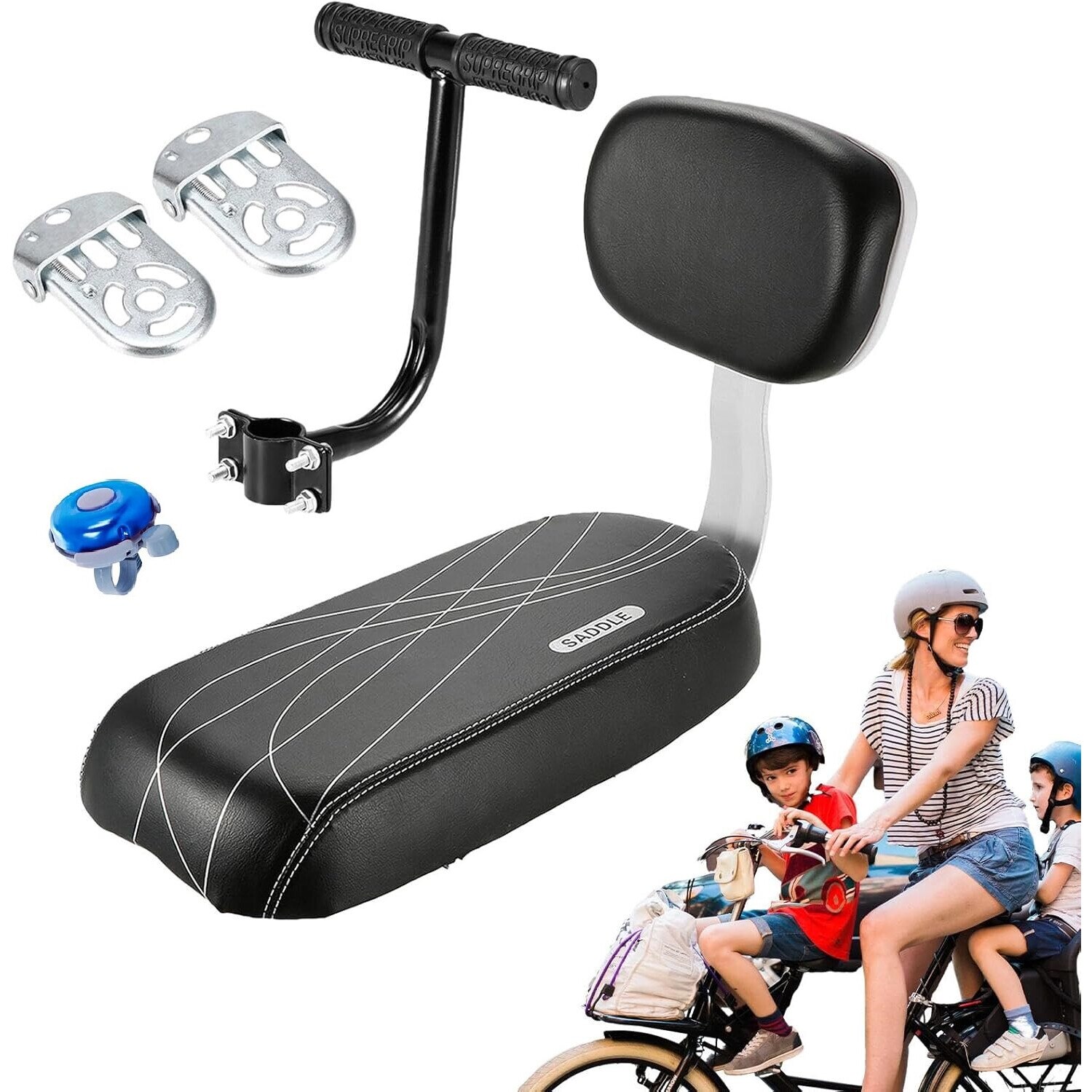 Scaun spate bicicleta, EXCITAT®, universal, Include perne de scaun si ...