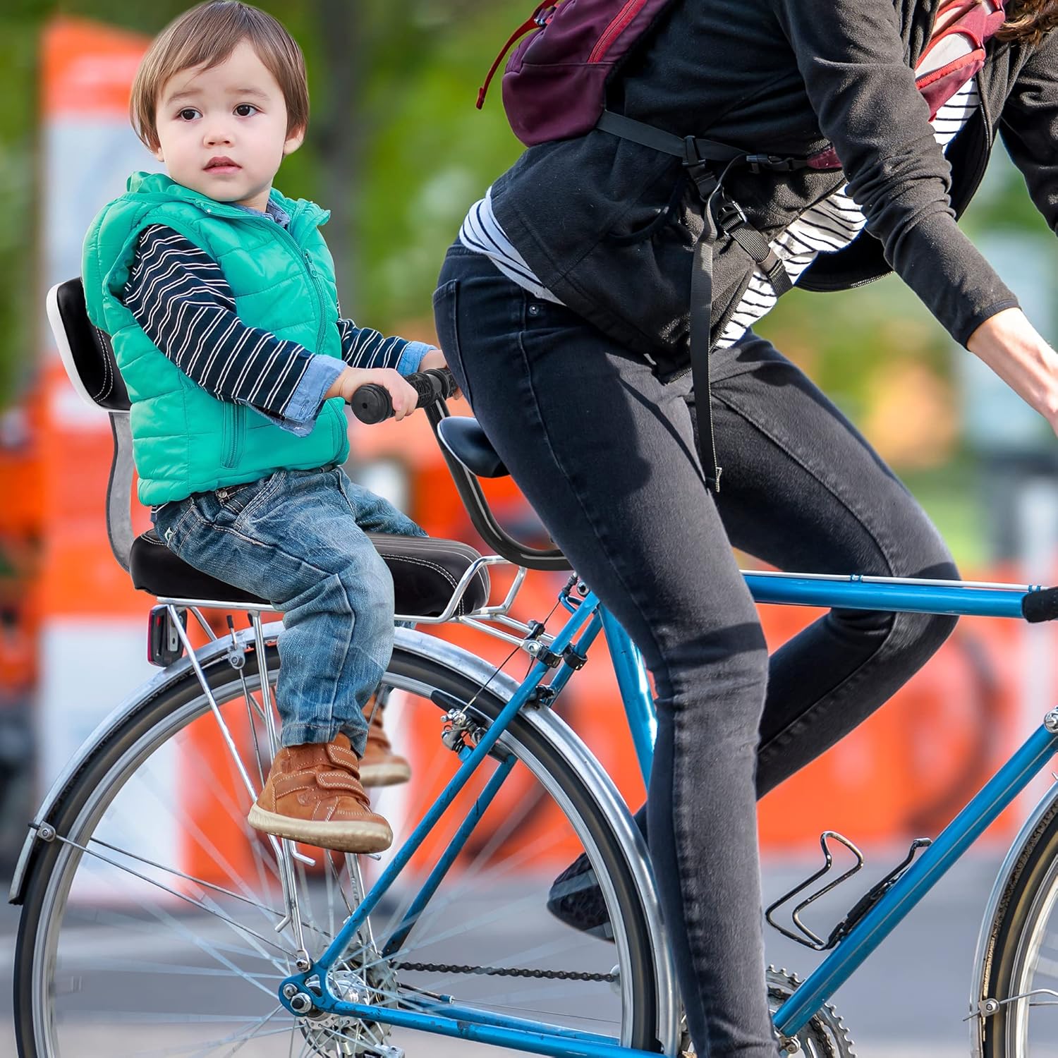 Scaun spate bicicleta, EXCITAT®, universal, Include perne de scaun si ...