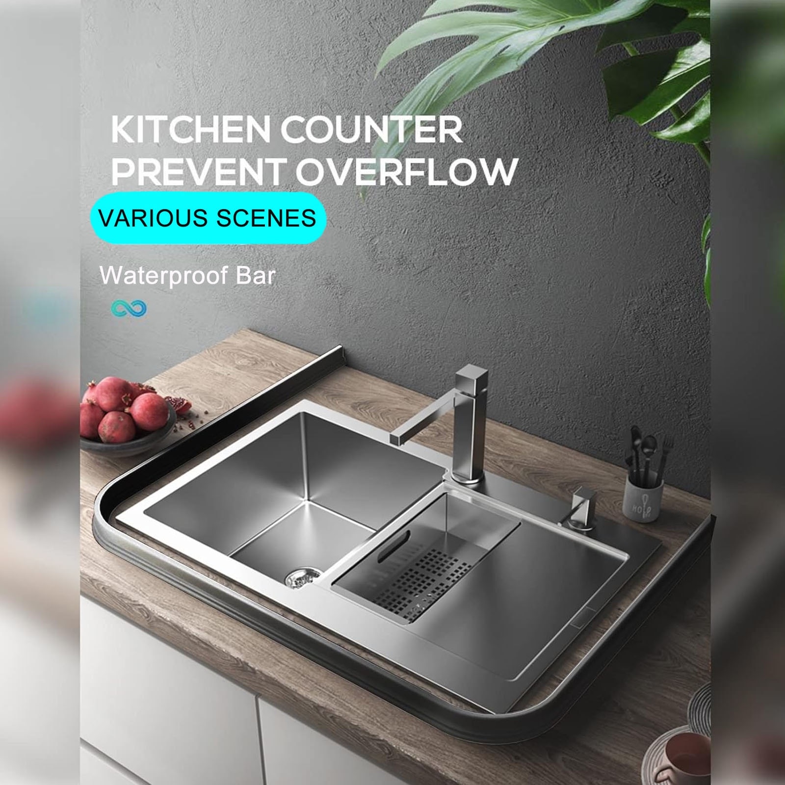 Prag de dus autoadeziv 1m pentru cabina de dus, Axroad Mall, Rezistent ...