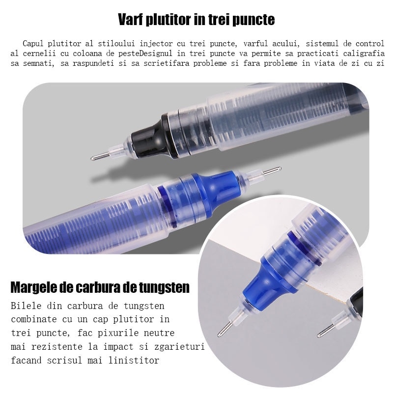 Set 36 pixuri pen, Soft Feel Grip, Scriere neteda si uscare rapida, 0 ...