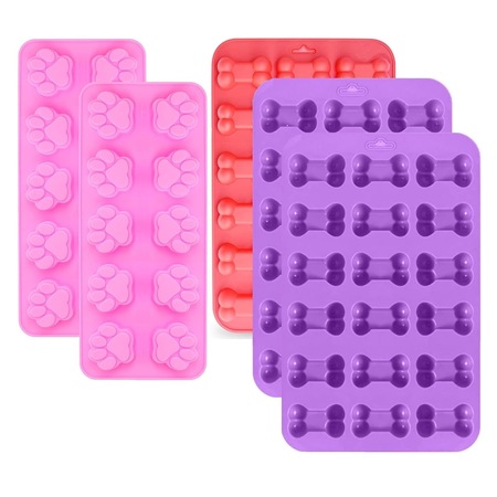 Set de 5 forme de ciocolata cu forme de oase si labe de pisica, Axroad ...