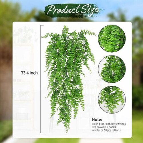 Set 2 Plante Artificiale Tip Feriga Boston, Tovbmup, 85cm, Verde - eMAG.ro