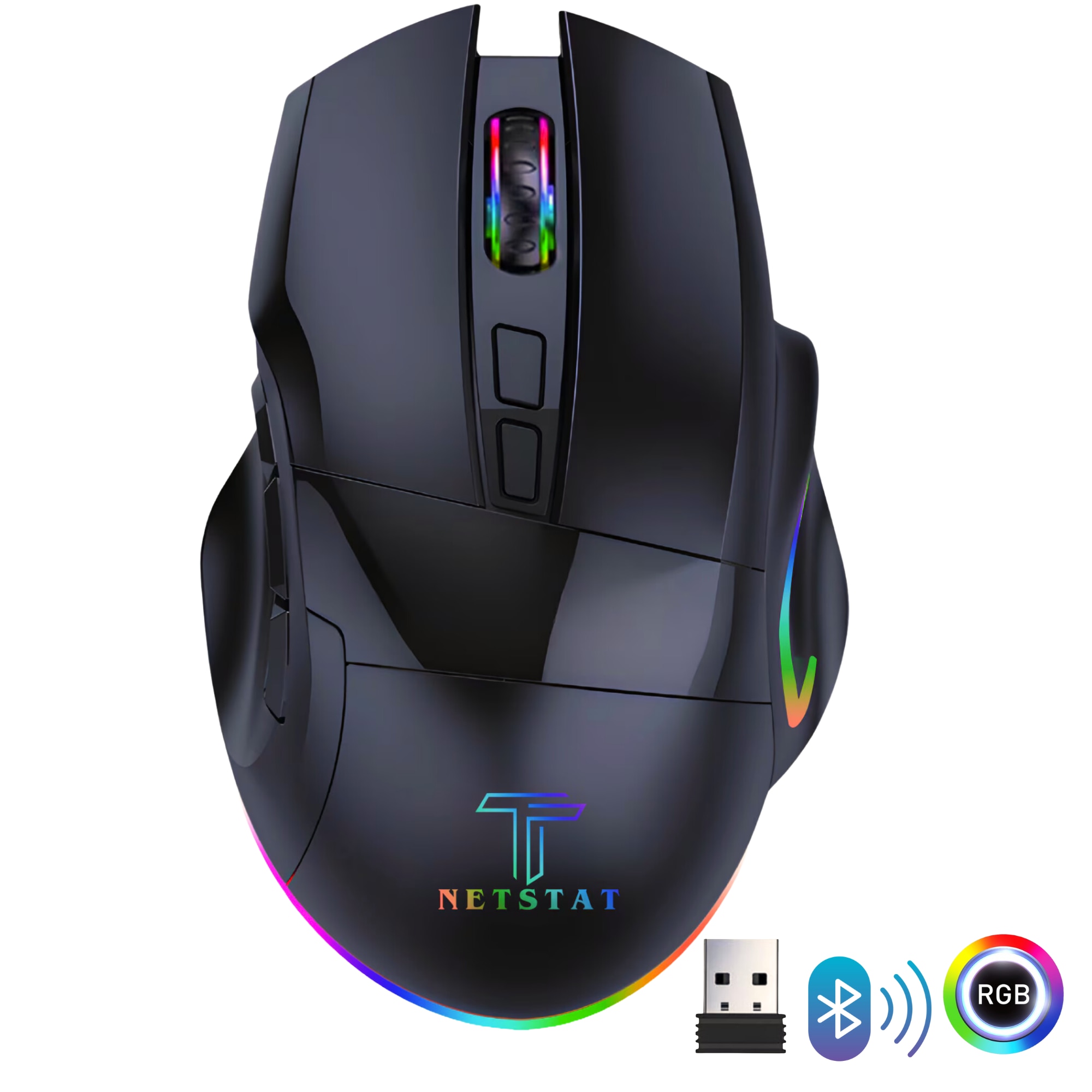 Mouse Wireless NETSTAT®, Multi-Device, 9 Butoane, Soft Customizare ...