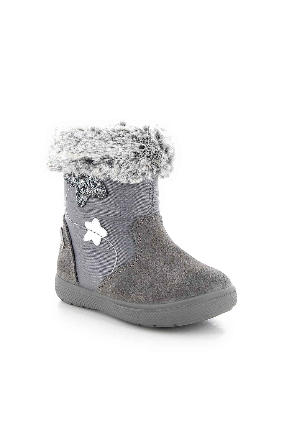 Primigi, Ghete cu garnituri de piele intoarsa, Gri inchis, 26 EU - eMAG.ro