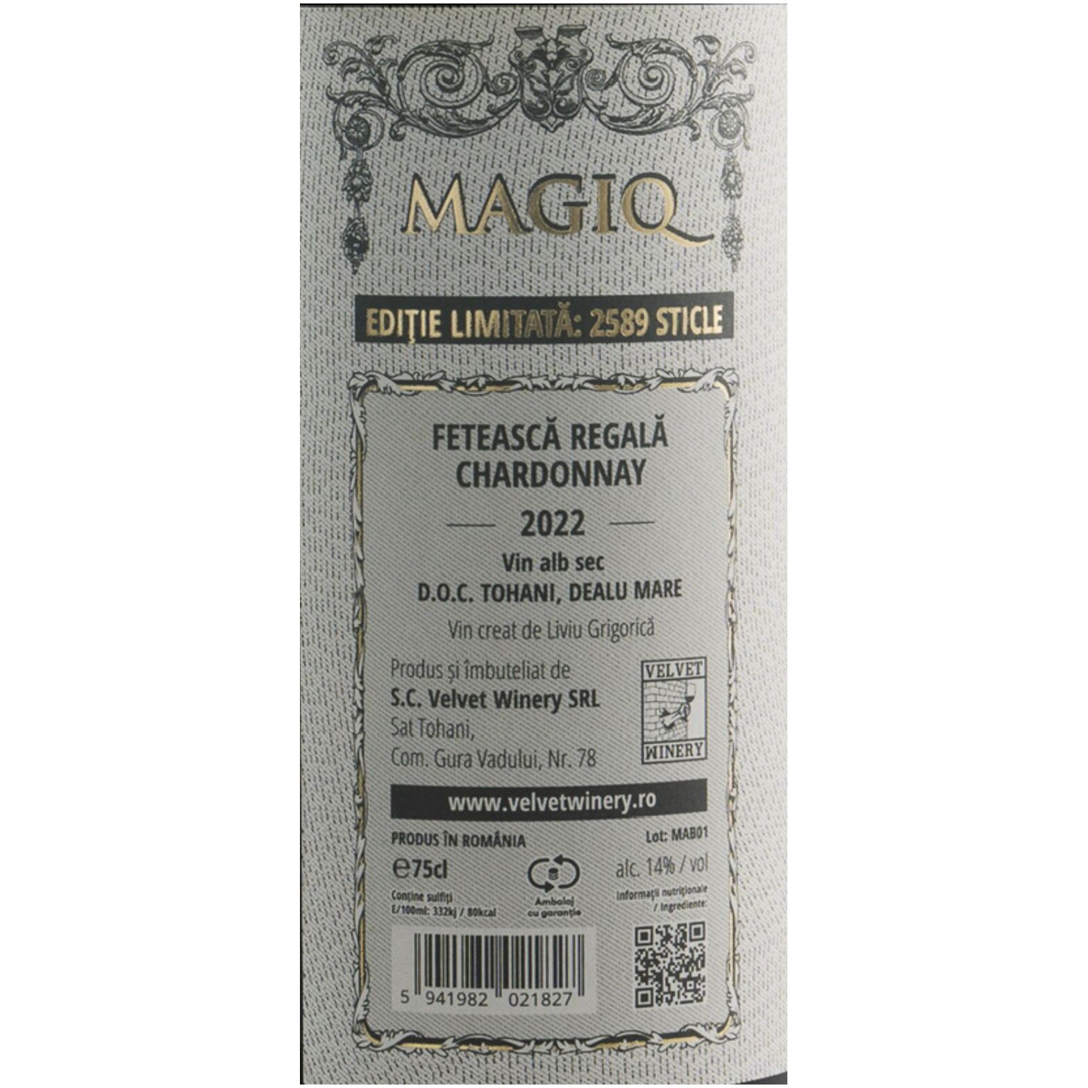 Vin Alb Magiq, Chardonnay & Feteasca Regala, Sec, 0.75l - eMAG.ro