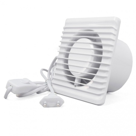 Ventilator baie AirRoxy Planet Energy, f100, Cu cheie, Priza, Alb - eMAG.ro