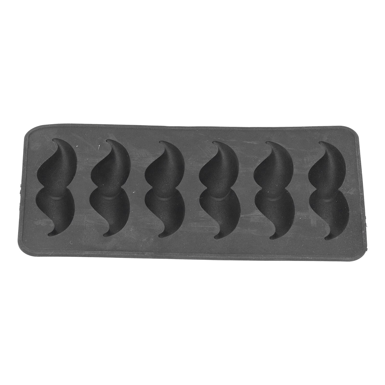 Tava de gheata din silicon, BGHYHYHI, forma mustata, neagra, 20x10cm ...