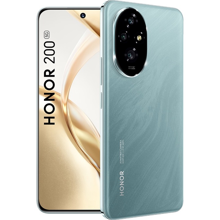Telefon mobil HONOR 200, 12GB RAM, 512GB, 5G, Emerald Green - eMAG.ro