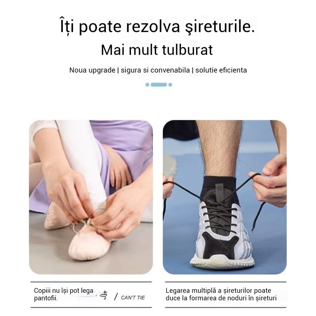 Sireturi fara curele BEIUEN®, cap metalic, set 1 pereche, violet - eMAG.ro