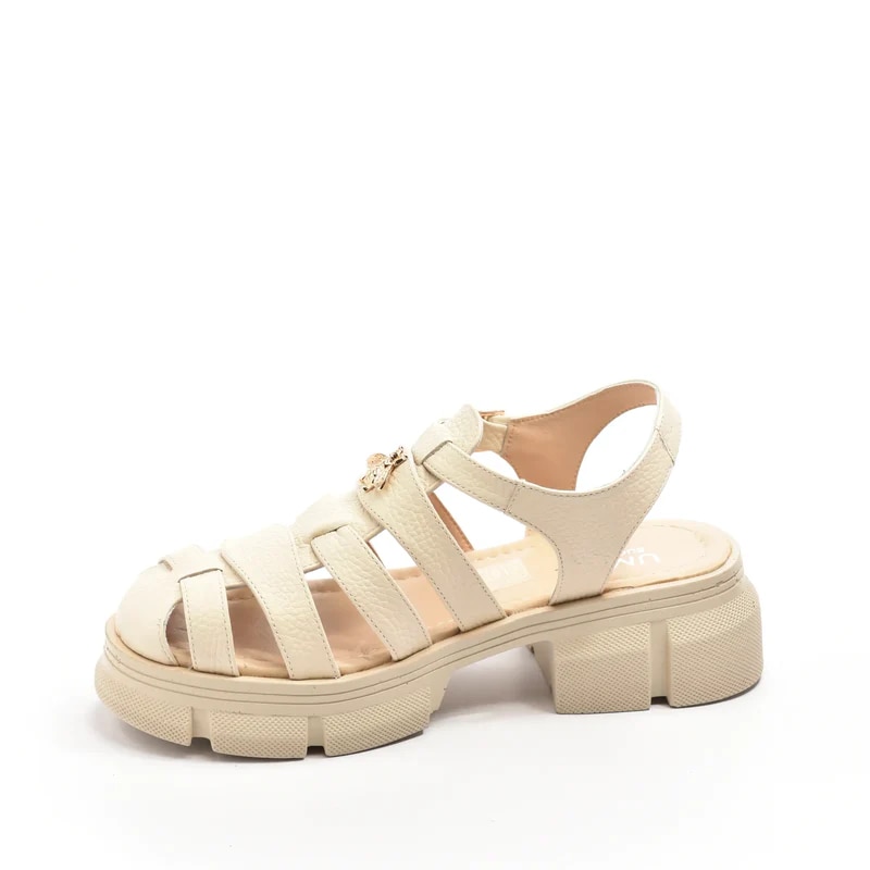 Sandale de vara Emily, cu talpa usoara, din piele naturala bizonata ...