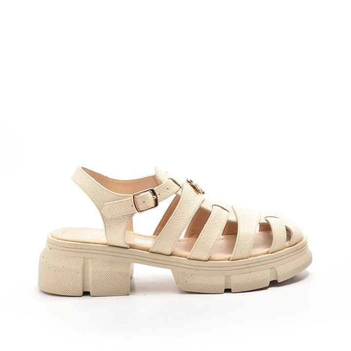 Sandale de vara Emily, cu talpa usoara, din piele naturala bizonata ...