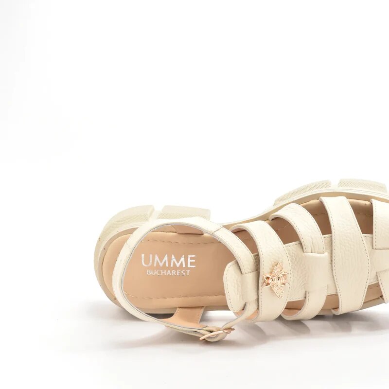 Sandale de vara Emily, cu talpa usoara, din piele naturala bizonata ...