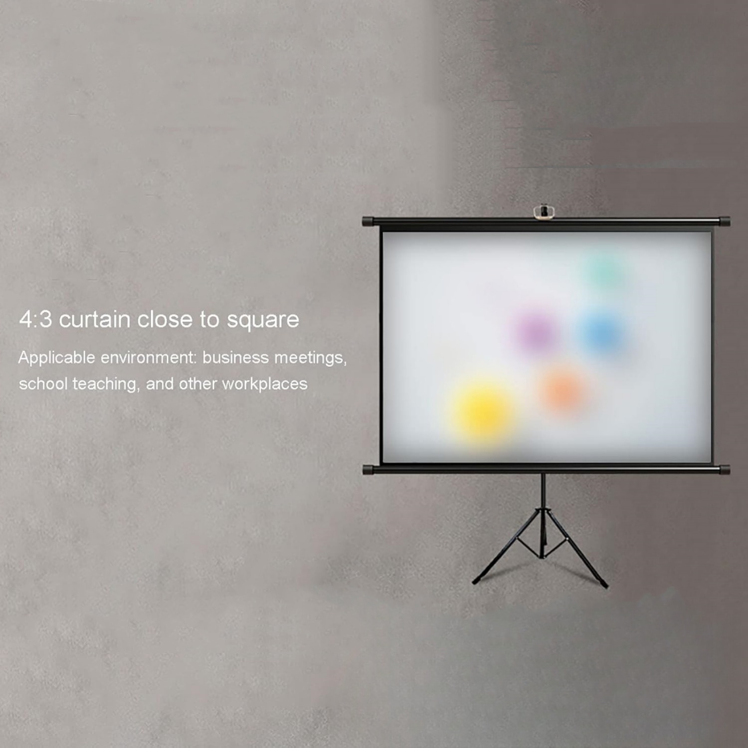 Ecran de proiectie trepied, 84 inchi, MOSMAOO®, 4:3, 4K HD, 1080p, Usor ...