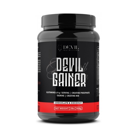Proteine Devil Gainer, pentru crestere masa musculara, ciocolata, 908g, Devil Nutrition - eMAG.ro