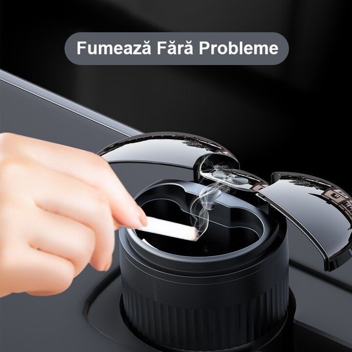 Scrumiera Electrica Portabila Inteligenta, Functie Purificare Aer, Ioni ...