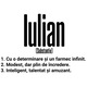 Sticker Cu Numele Iulian, Determinare, Modest, Inteligent, Amuzant ...