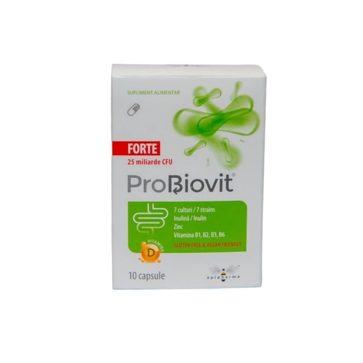Supliment alimentar Probiovit Forte, 10 capsule, Apipharma - eMAG.ro