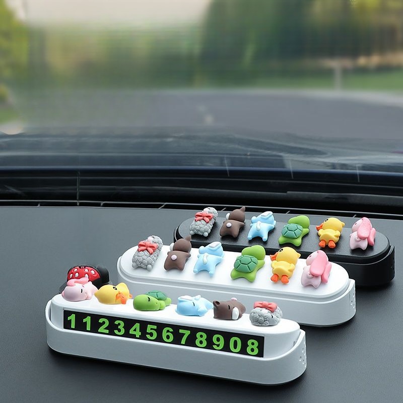Set suporturi auto pentru numere de parcare, cifre 0-9, modele desene ...