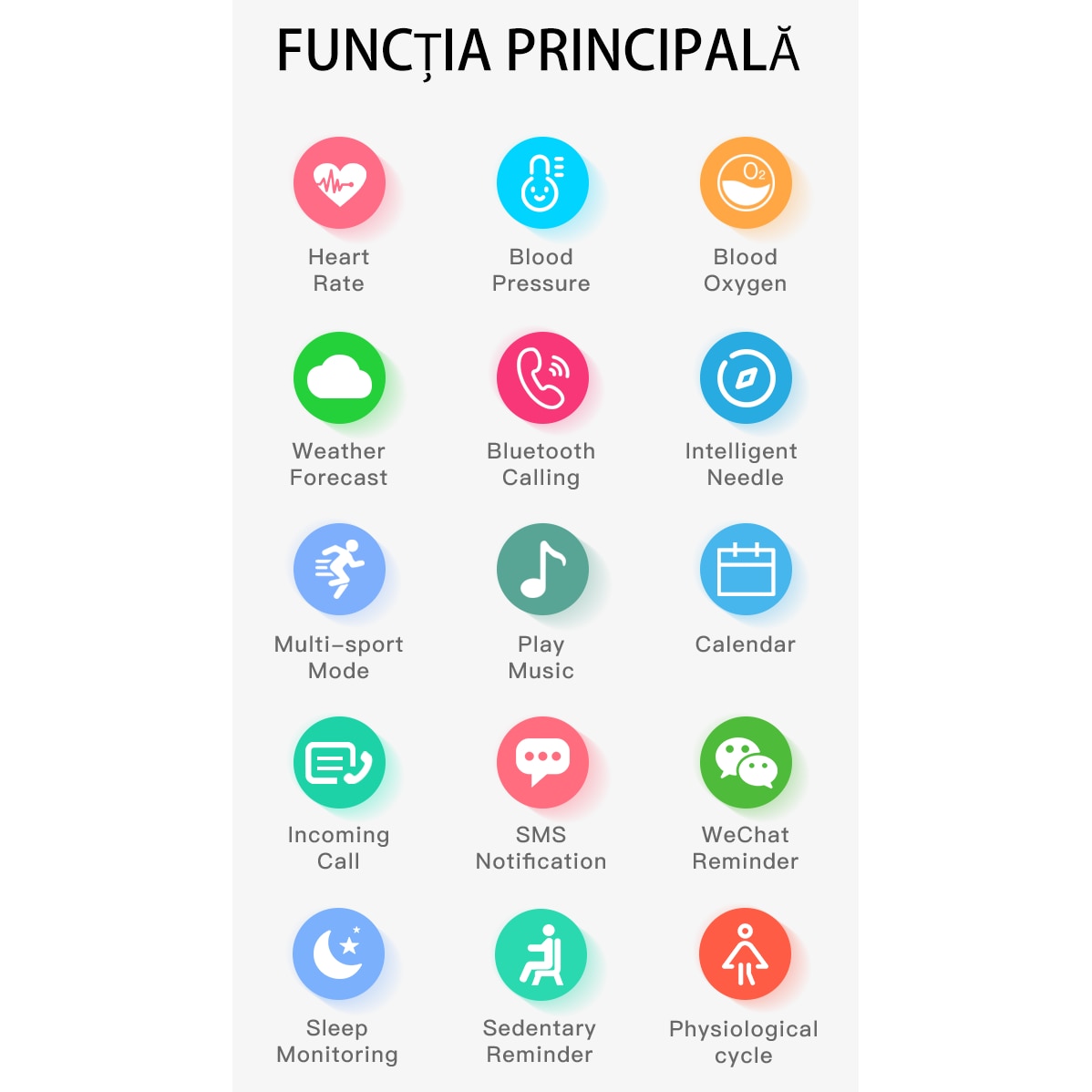 Ceas Smartwatch,, inteligent, fitness, sport, rezistent apa, functie ...