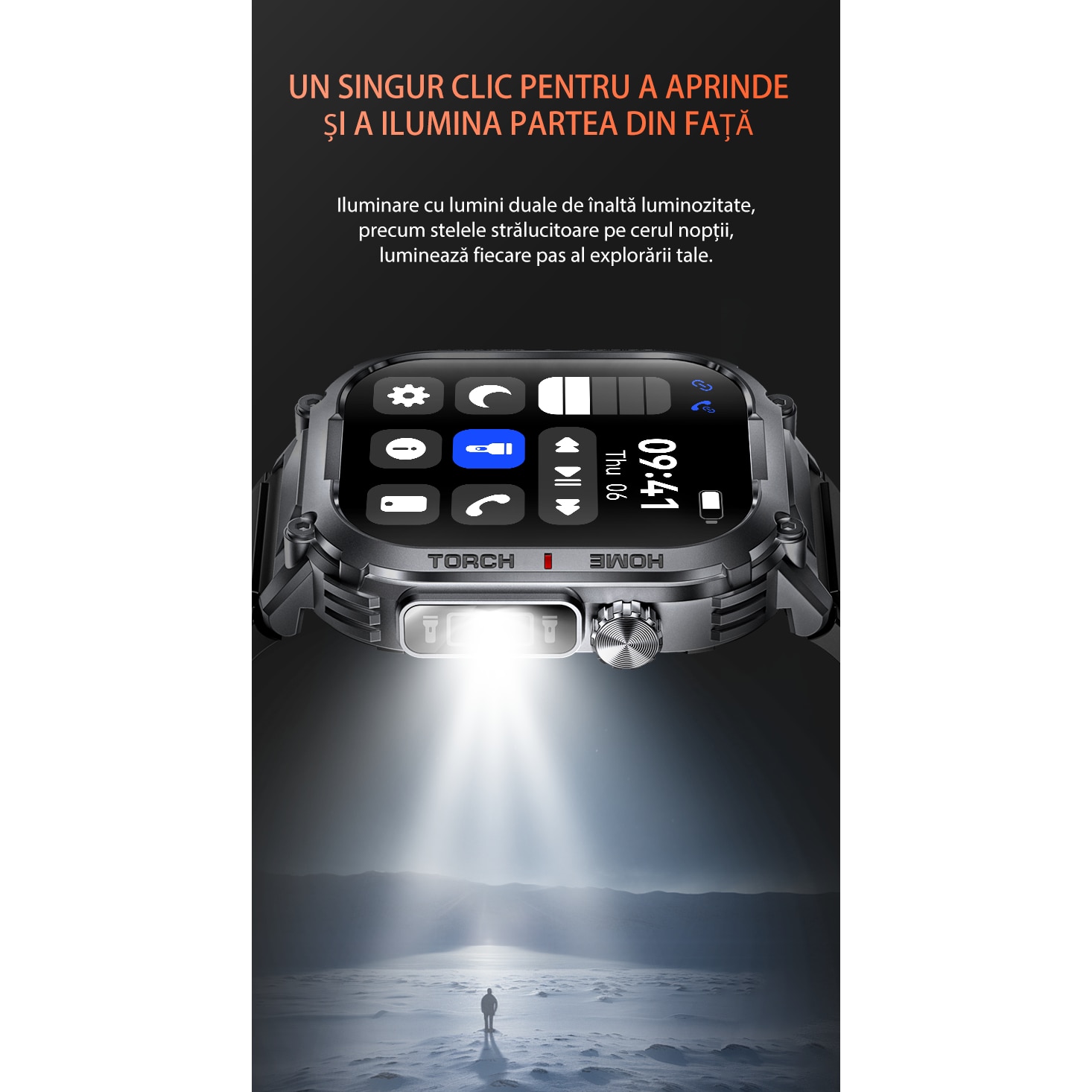 Ceas Smartwatch,, inteligent, fitness, sport, rezistent apa, functie ...