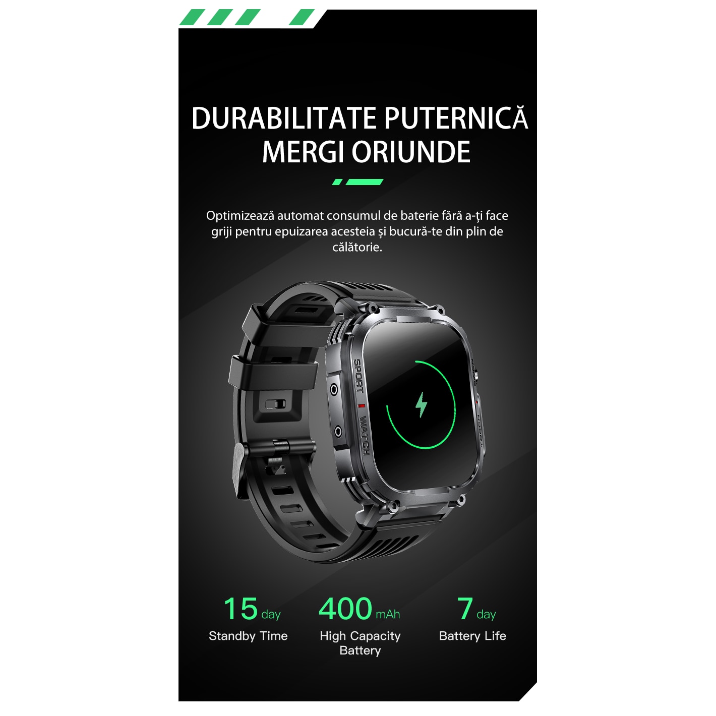 Ceas Smartwatch,, inteligent, fitness, sport, rezistent apa, functie ...