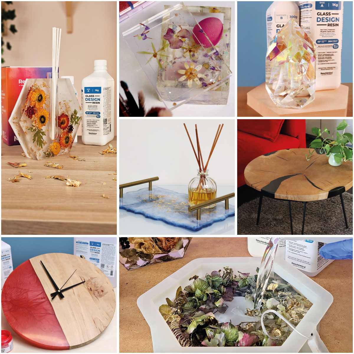 Rasina epoxidica transparenta pentru mese si creatii cu efect de sticla ...