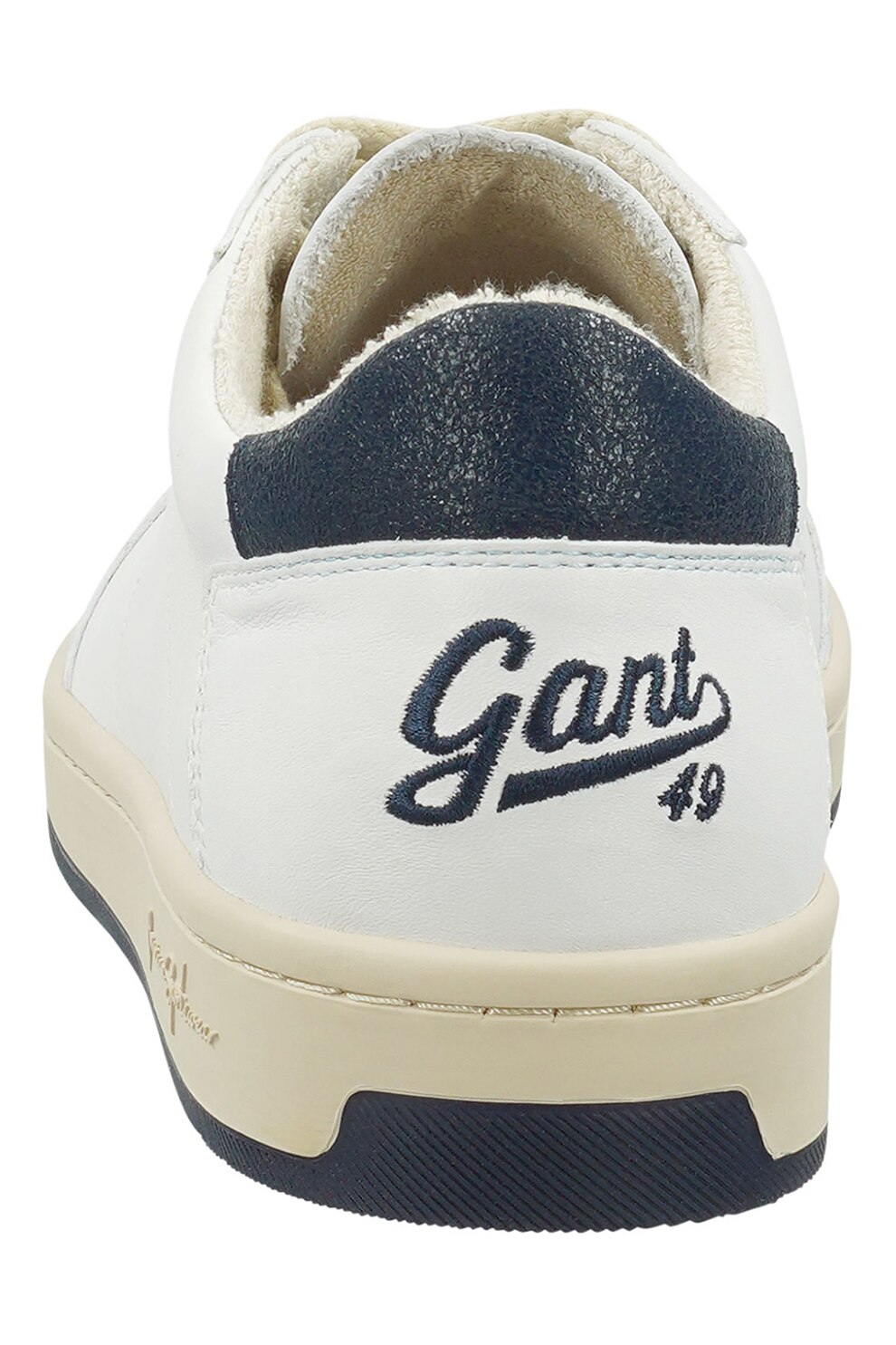 Gant, Pantofi sport din piele cu detalii logo Prepus, Alb, Albastru ...