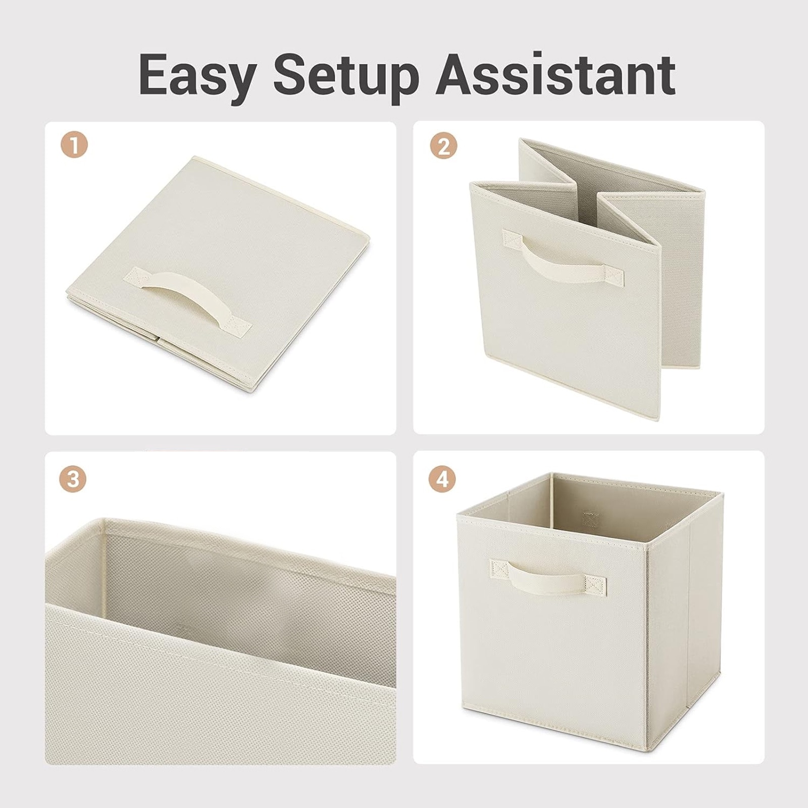 Set 6 Cutii Depozitare, Zggzerg, Cu manere, Pliabila, Respirabil ...