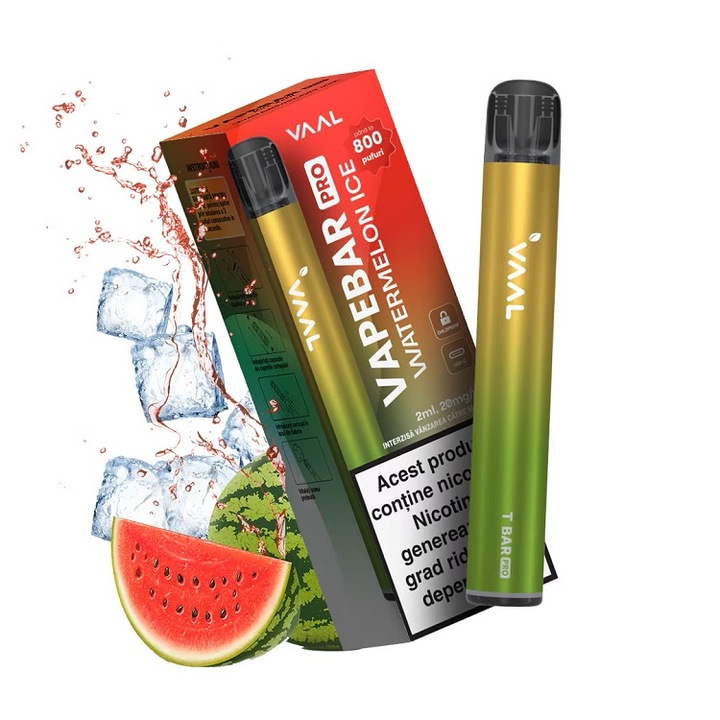 Kit Tigara electronica Vapebar PRO 800 - Watermelon Ice, 2ml, 20mg/ml ...