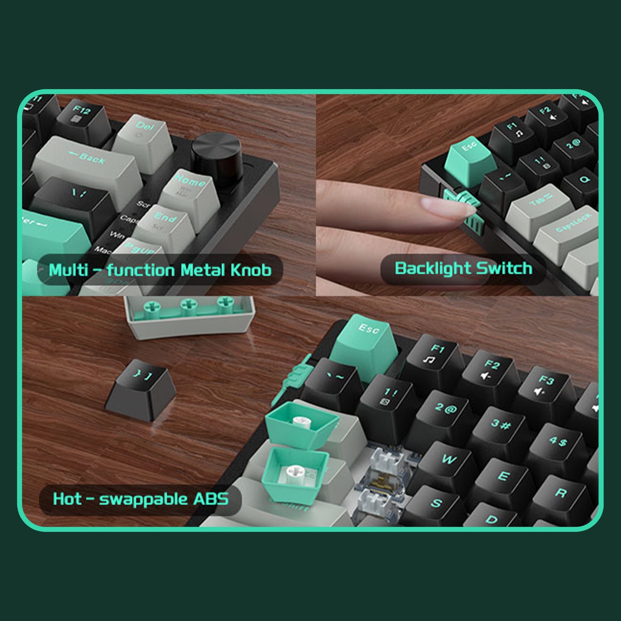 Tastatura Mecanica Gaming Timebox TKL, 75%, iluminare RGB, 83 taste ...