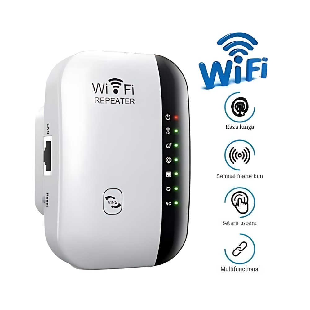 Amplificator semnal retea wireless JOZY®, adaptor extender, LAN Slot, 2 ...