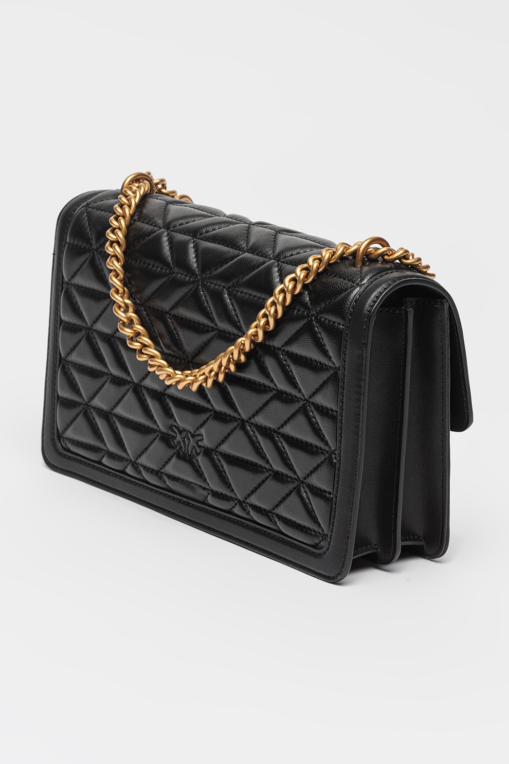 Pinko, Geanta crossbody din piele Love, Negru - eMAG.ro