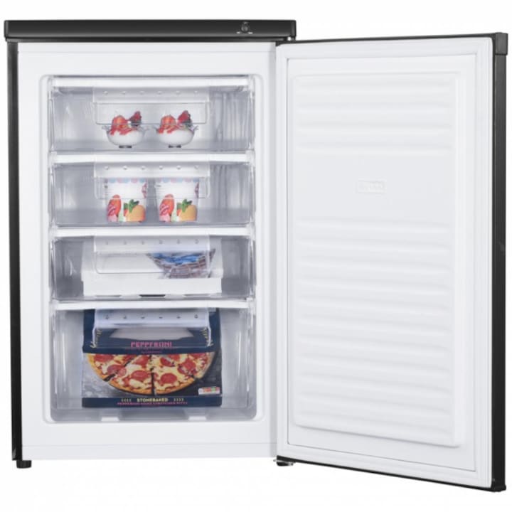Congelator Heinner HFF-HM91BKE++, 91 l, 4 sertare, Clasa E, Control ...
